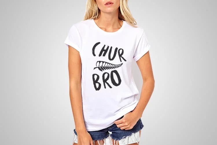 Chur Bro Printed T-Shirt | Kiwiana T-Shirts | Cool Tees NZ