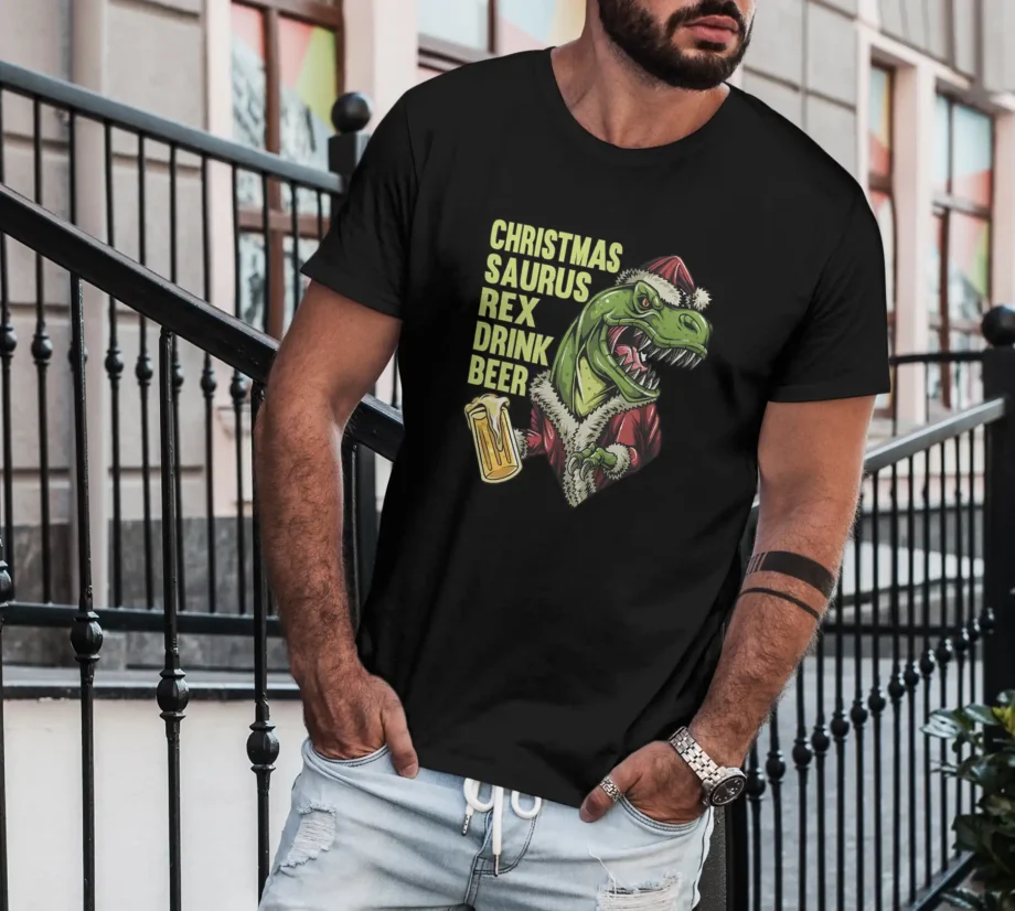 Christmas Saurus Rex T-Shirt | Christmas Tees | Cool Tees NZ