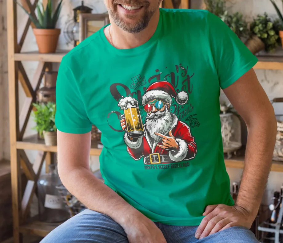 Secret Santa Beer T-Shirt| Christmas Tees | Cool Tees NZ
