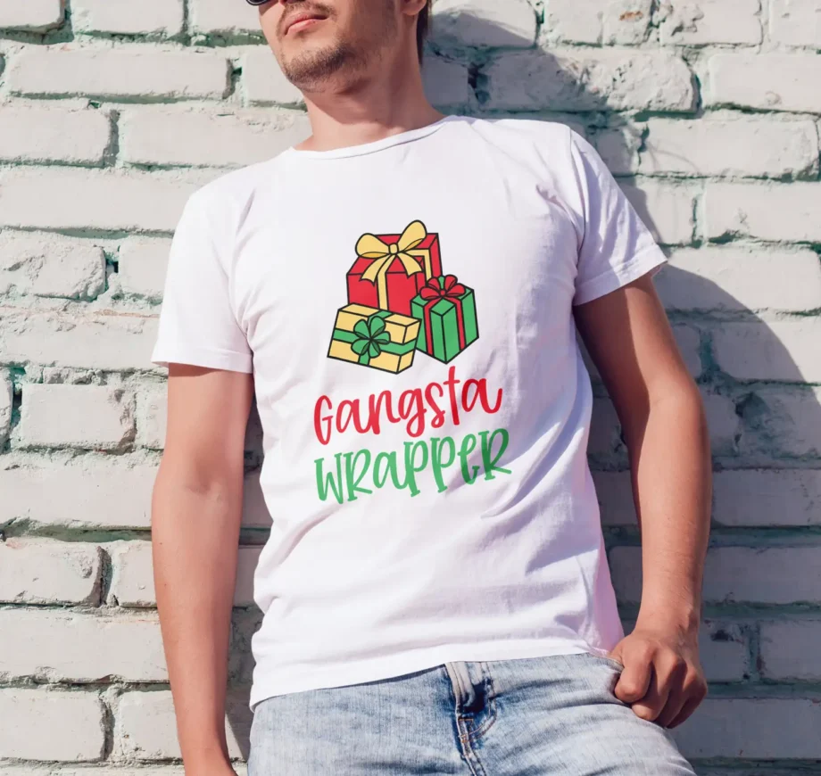 Gangsta Wrapper T-Shirt | Christmas Tees | Cool Tees NZ